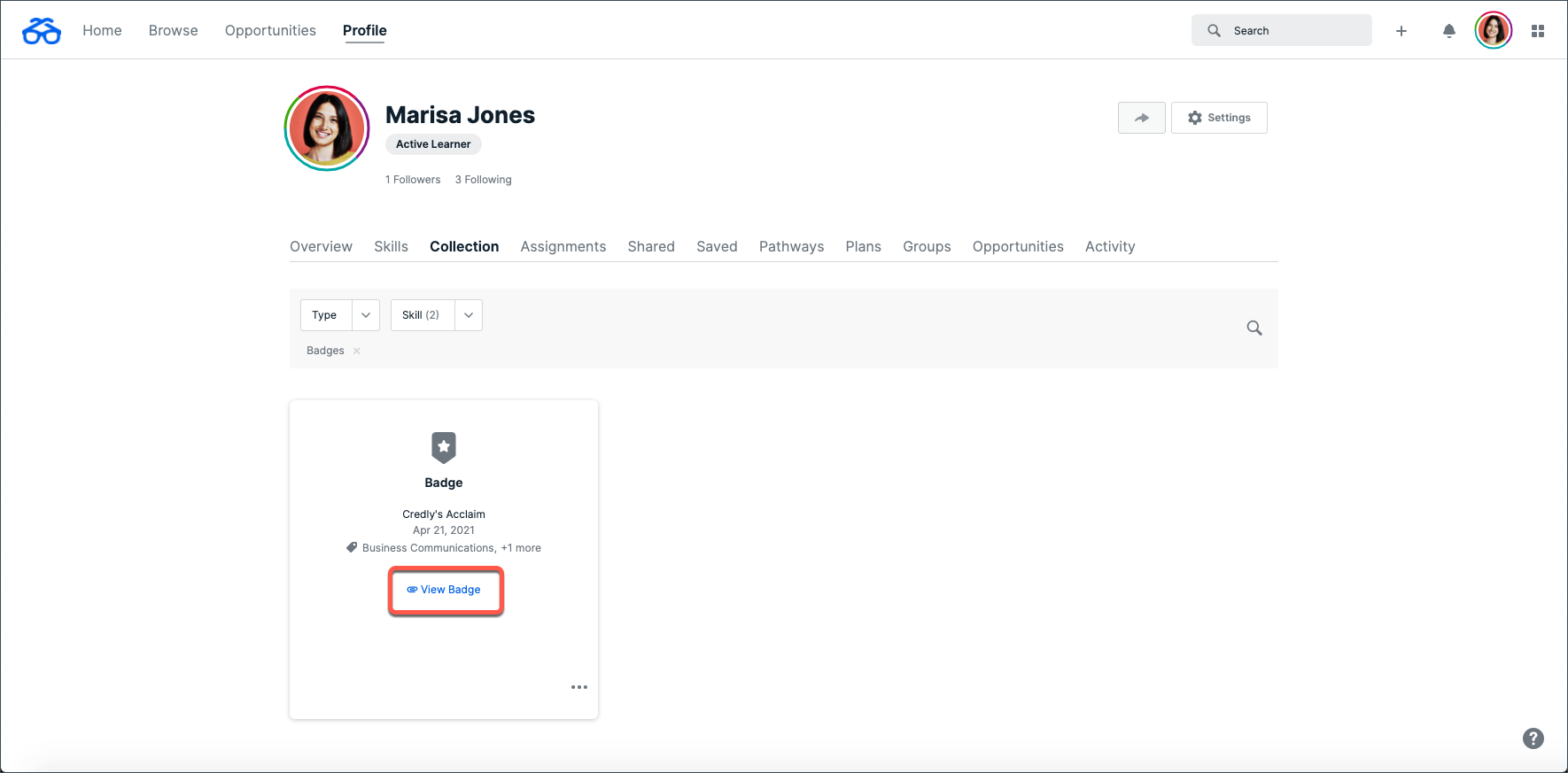 Credly Degreed Integration